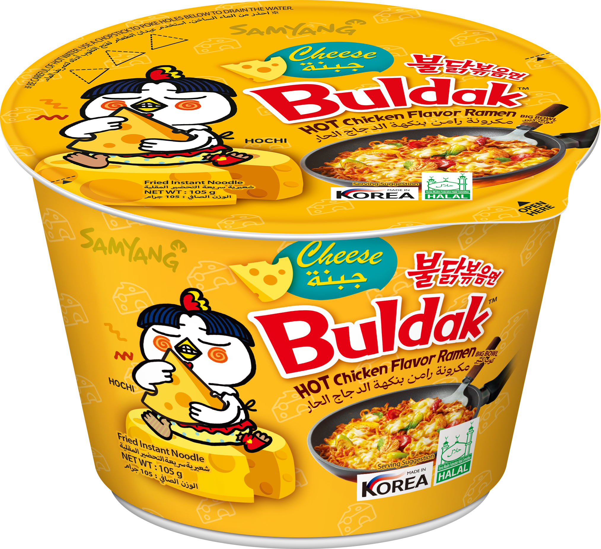 Buldak Ramen Cheese Big Bowl 105g - Buldak.com